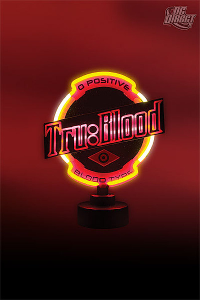 TRUE BLOOD TRU BLOOD BEVERAGE LABEL NEON SIGN