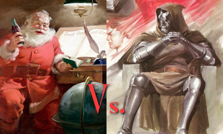 Holiday Showdown: Santa Claus vs. Doctor Doom